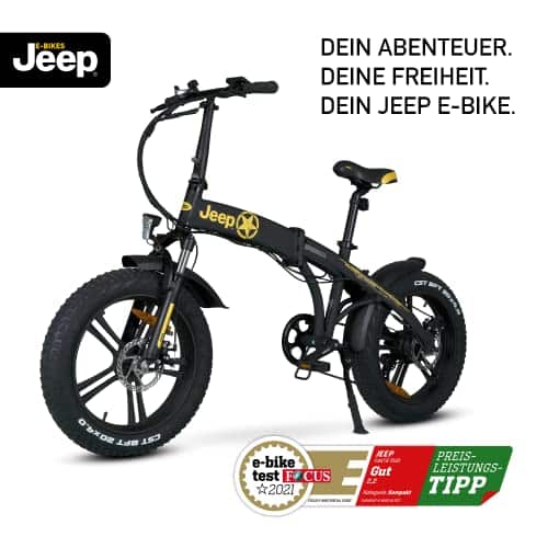Jeep Fold Fat E-Bike FR 7020 - Faltbares E-Fatbike 20 Zoll mit 7-Gang ...