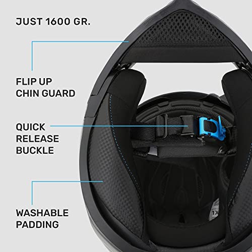 Westt Motorradhelm Integralhelm Klapphelm Flip-up Jethelm Chopper Mofa ...