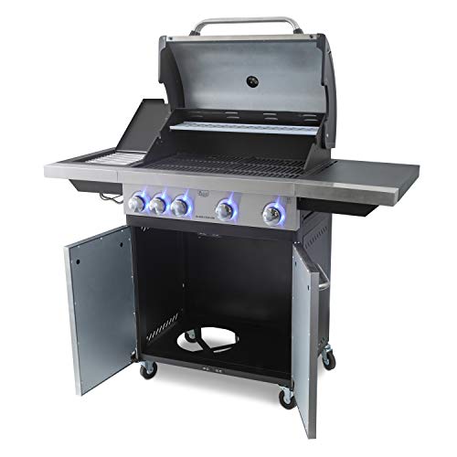 ACTIVA 4 Brenner Gasgrill "Silver Star 500" mit 800 Grad Infrarot ...