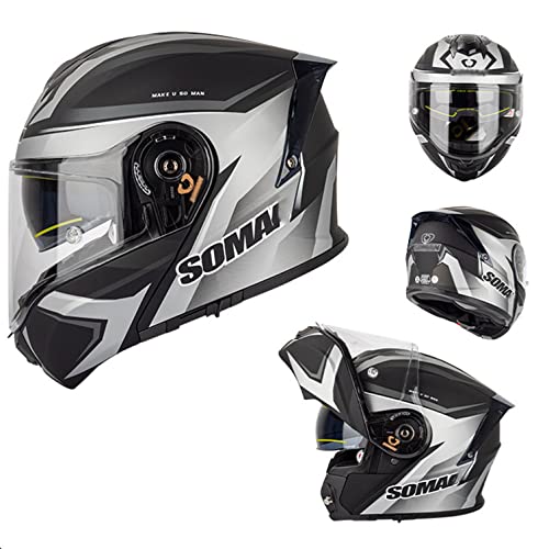 Klapphelm mit integriertem Bluetooth und Doppelvisier, modularer ...