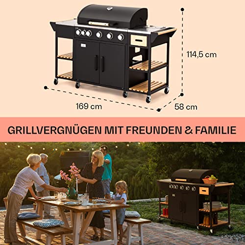 Klarstein Gasgrill mit 6 Brennern für Camping, Balkon und Garten ...