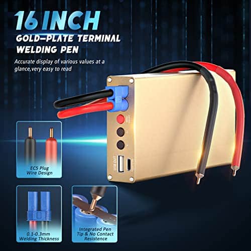 Seesii 2022 Mini-Punktschweißgerät, 20 Gänge, 10600-mAh-Akku, inkl ...