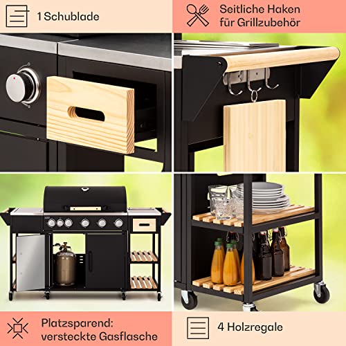 Klarstein Gasgrill mit 6 Brennern für Camping, Balkon und Garten ...