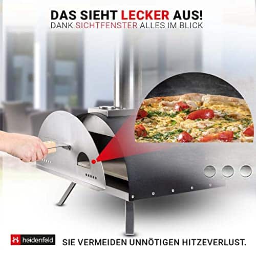 Heidenfeld Pizzaofen Neapel - Hybrid Pellet & Gasgrill - Pizzamaker ...