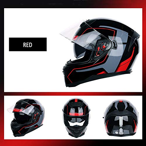 SJAPEX Integralhelm mit Visier und Sonnenblende, Vollvisierhelm ...