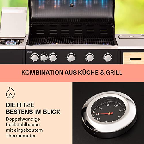 Klarstein Gasgrill mit 6 Brennern für Camping, Balkon und Garten ...