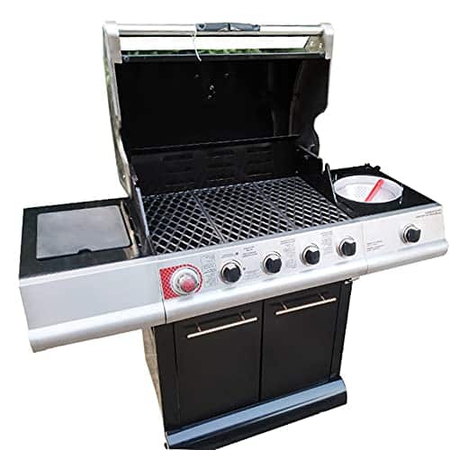 RSTJ-Sjef 5 Brenner Propangasgrill mit LED-Licht, Seitenofen und ...