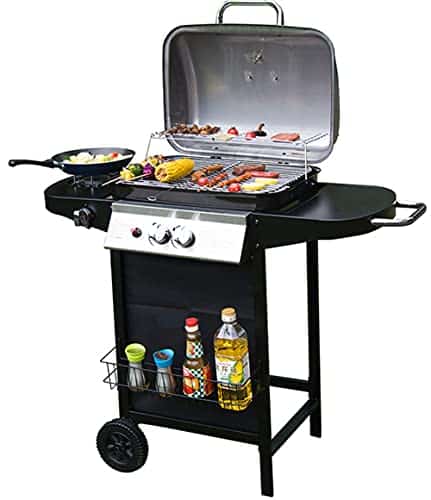 RSTJ-Sjef BBQ Propangasgrill mit Seitenofen, Edelstahl 20.000 BTU für ...