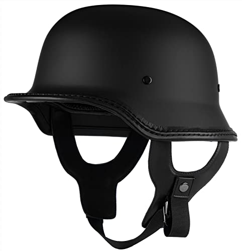 Retro Motorradhelm DOT/ECE zertifiziert Jethelm mit Visier für Herren ...