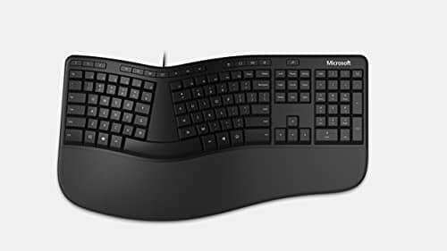 Microsoft Ergonomic USB Keyboard (deutsches Tastaturlayout, QWERTZ) Schwarz