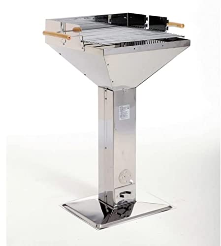 Grillchef Trichtergrill INOX - Edelstahl inkl. Windschutz und Holzgriff ...