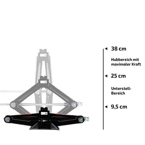 HEYNER® Scherenwagenheber 1,5t für SUV/PKW mit Kurbel, Gummiauflage ...