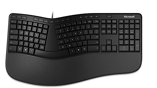 Microsoft Ergonomic USB Keyboard (deutsches Tastaturlayout, QWERTZ) Schwarz