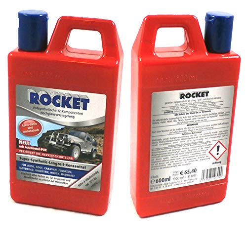 Rocket Autopolitur Hochglanz, 600ml für alle Fahrzeuge.