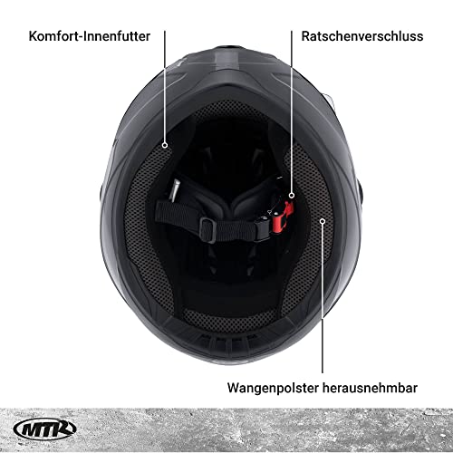 MTR S-5 Integralhelm ECE Zertifiziert - Maximale Verkehrssicherheit ...