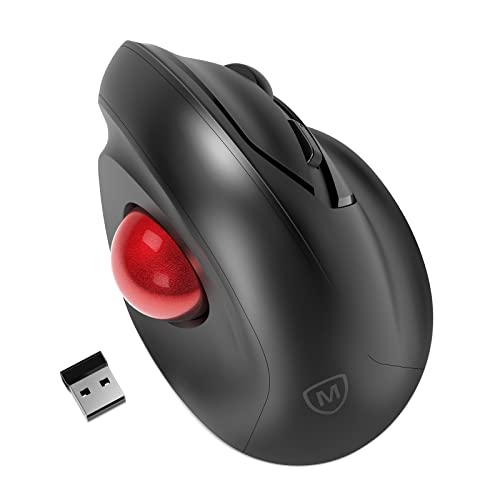Micropack Vertikale Kabellose Trackball-Maus für Mittlere/Große Hände ...